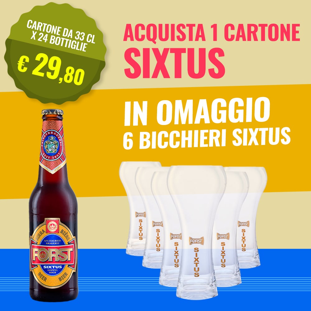 FORST SIXTUS da 33 CL Cartone da 24 Bottiglie - Shop Forst in Sicilia